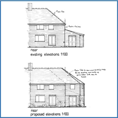 House Extension to First Floor Side - Bacton - Architectural Services ...